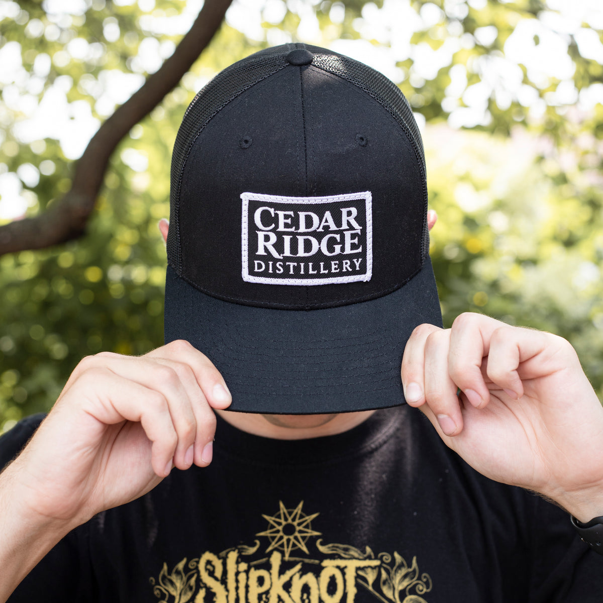 Hat - Cedar Ridge Distillery Black Trucker Hat